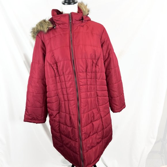 Susan Graver | Jackets & Coats | Womans Coat By Susan Graver Qvc Red ...